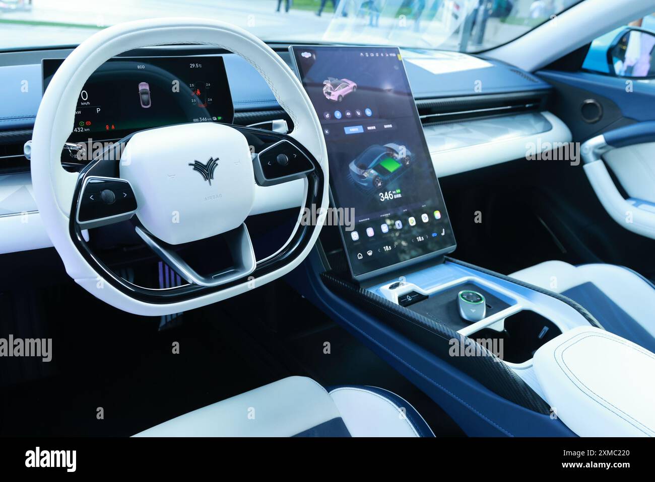 Kuala Lumpur, Malaysia. 25th July, 2024. Leather interior of NETA GT ...