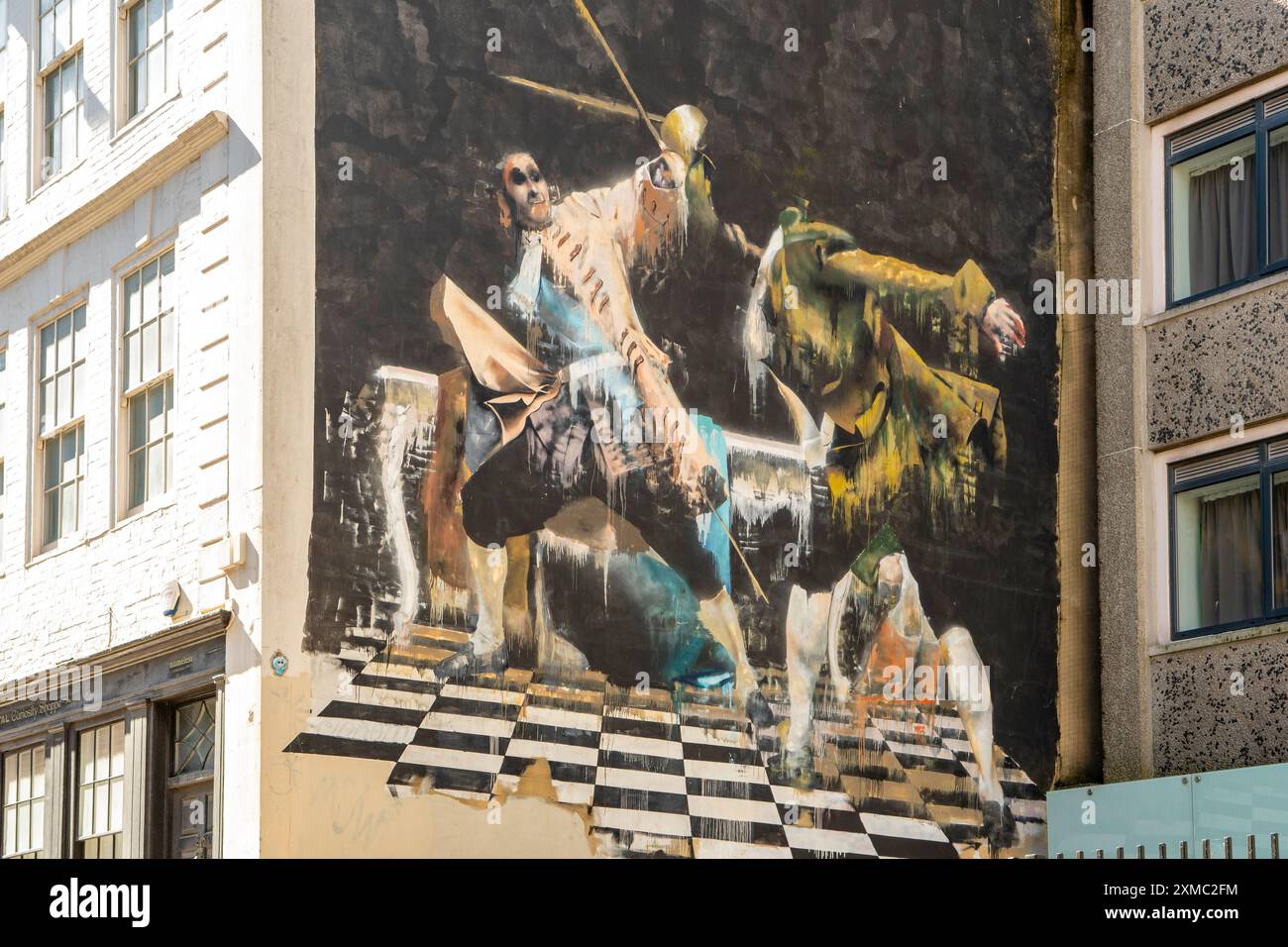 Sword Fight Street Art by Conor Harrington, Bristol, Somerset, England ...