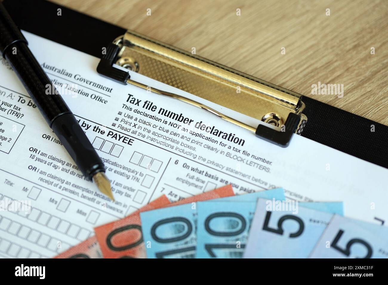 KYIV, UKRAINE - JULY 10, 2024 Australian Tax File Number Declaration ...