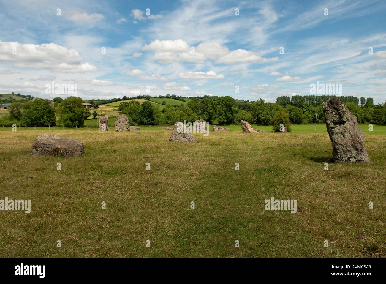 Stanton Drew Stone Circle, Stanton Drew, Somerset, England Stock Photo ...