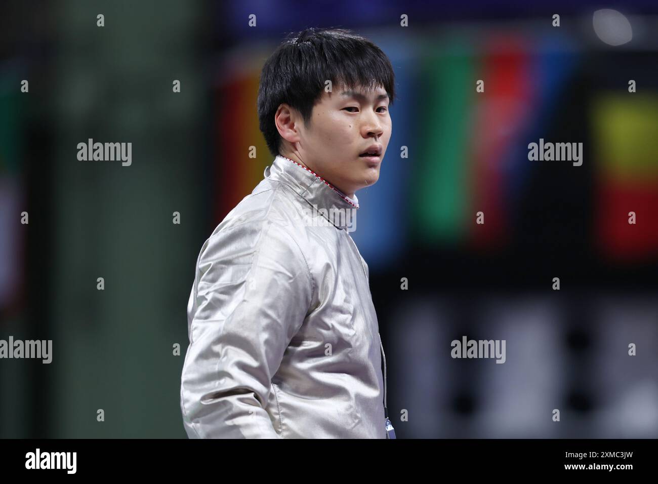 Paris, France. 27th July, 2024. Kento Yoshida (JPN) Fencing : Men's Sabre Individual Round of 32 ...