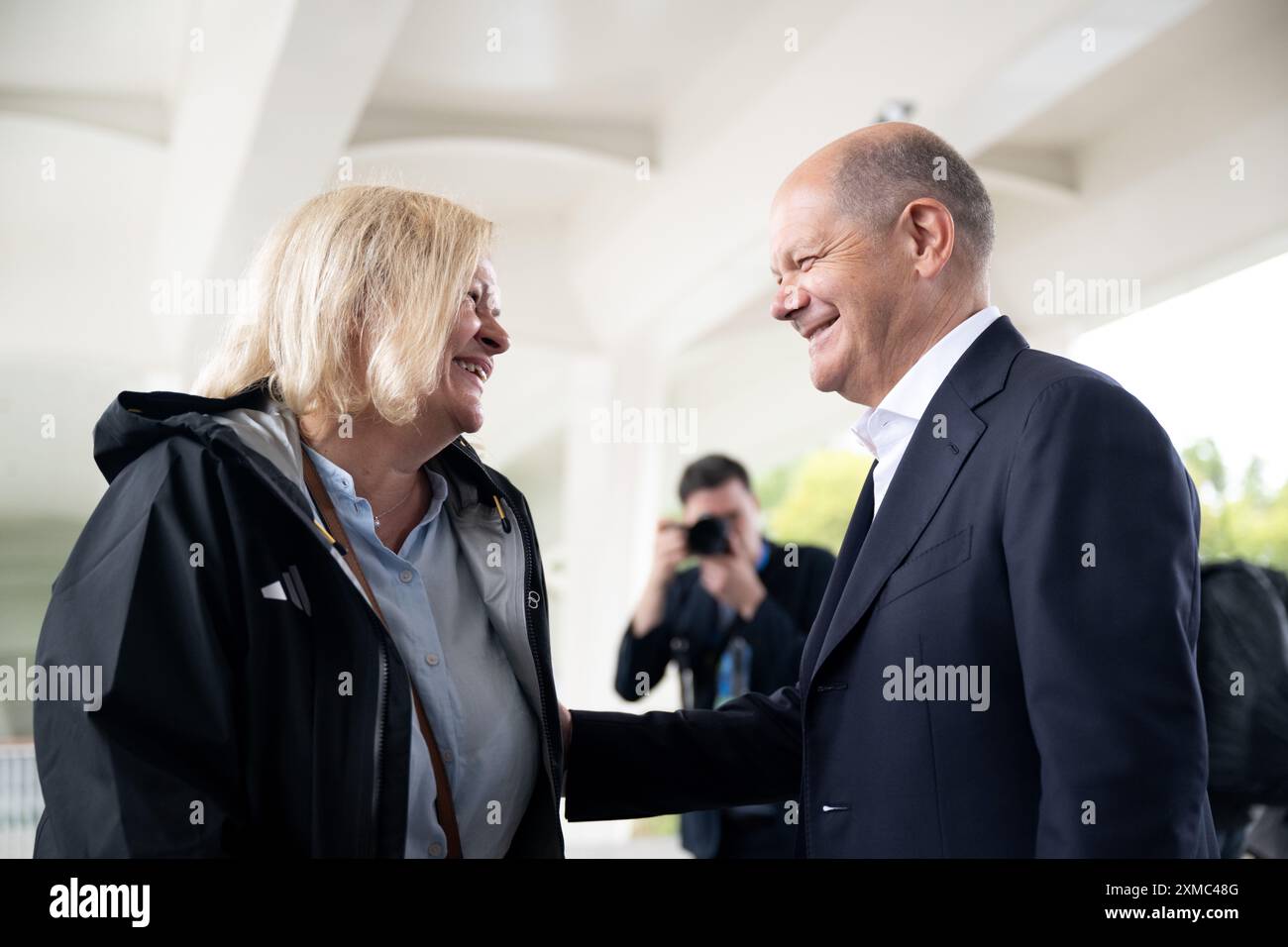 Paris, France. 27th July, 2024. Olympia, Paris 2024, Federal Chancellor ...