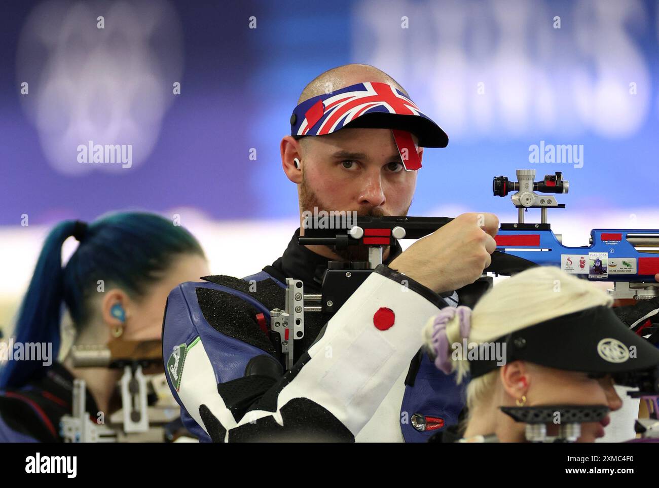 Great Britain's Michael Bargeron during the 10m Air Rifle Mixed Team ...