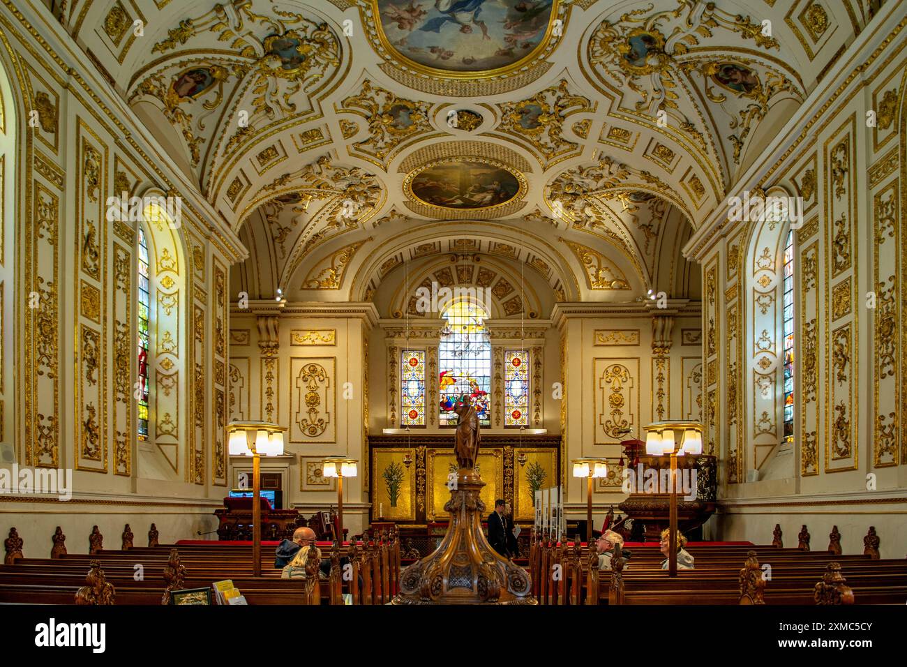Inside Great Witley Church, Great Witley, Worcestershire, England Stock ...