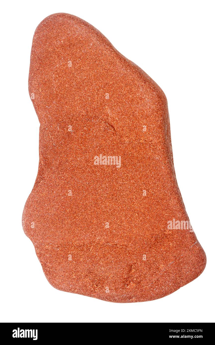 Top view of single red pebble isolated on white background Stock Photo ...