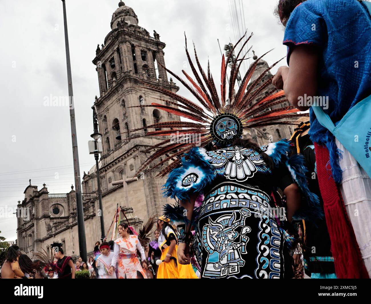 Mexico City, Mexico. 26th July, 2024. Groups of Pre-Hispanic Dancers ...