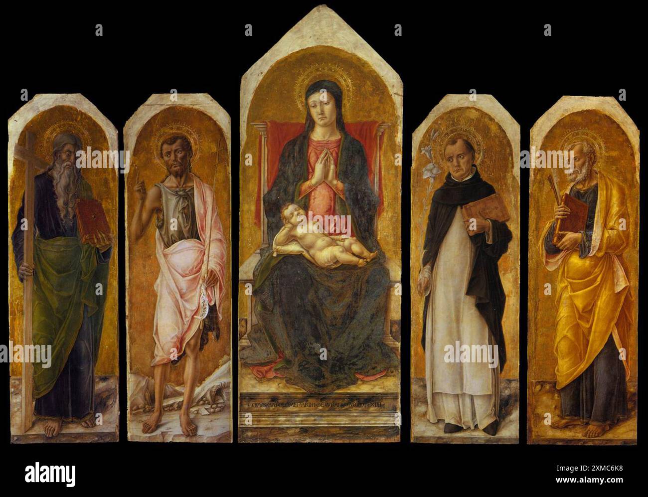 Polyptych with saints painting by Bartolomeo Vivarini Stock Photo - Alamy