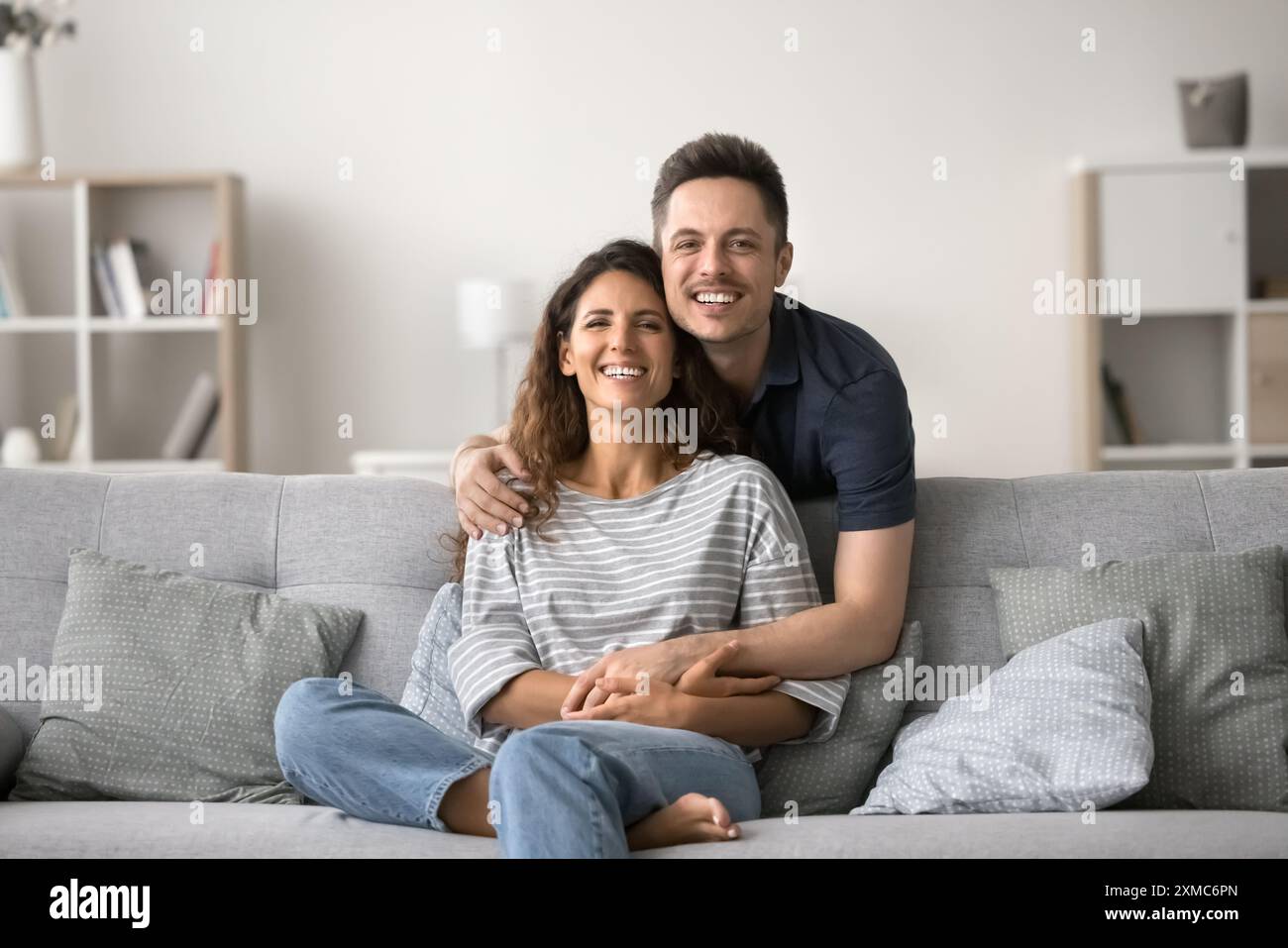 Portrait of wellbeing family posing for camera Stock Photo - Alamy