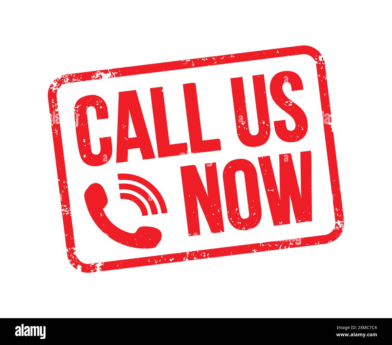 Call us now square grunge red rubber stamp isolated on white background ...