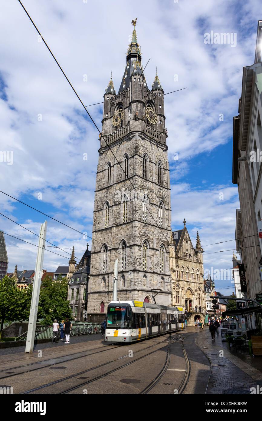 Belfry of Ghent.Bell tower in Belgium. This is one of three medieval ...