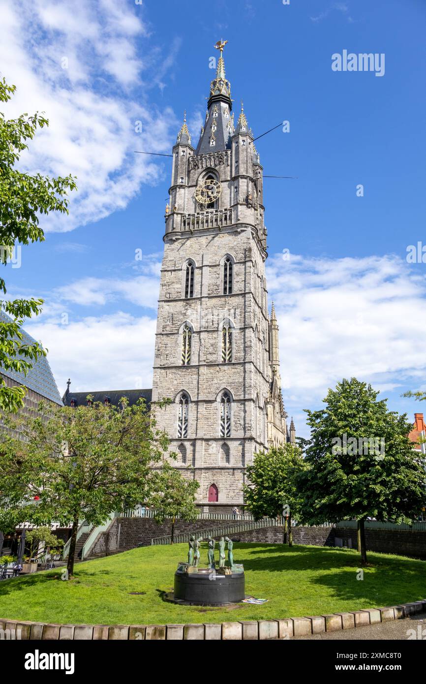 Belfry of Ghent.Bell tower in Belgium. This is one of three medieval ...