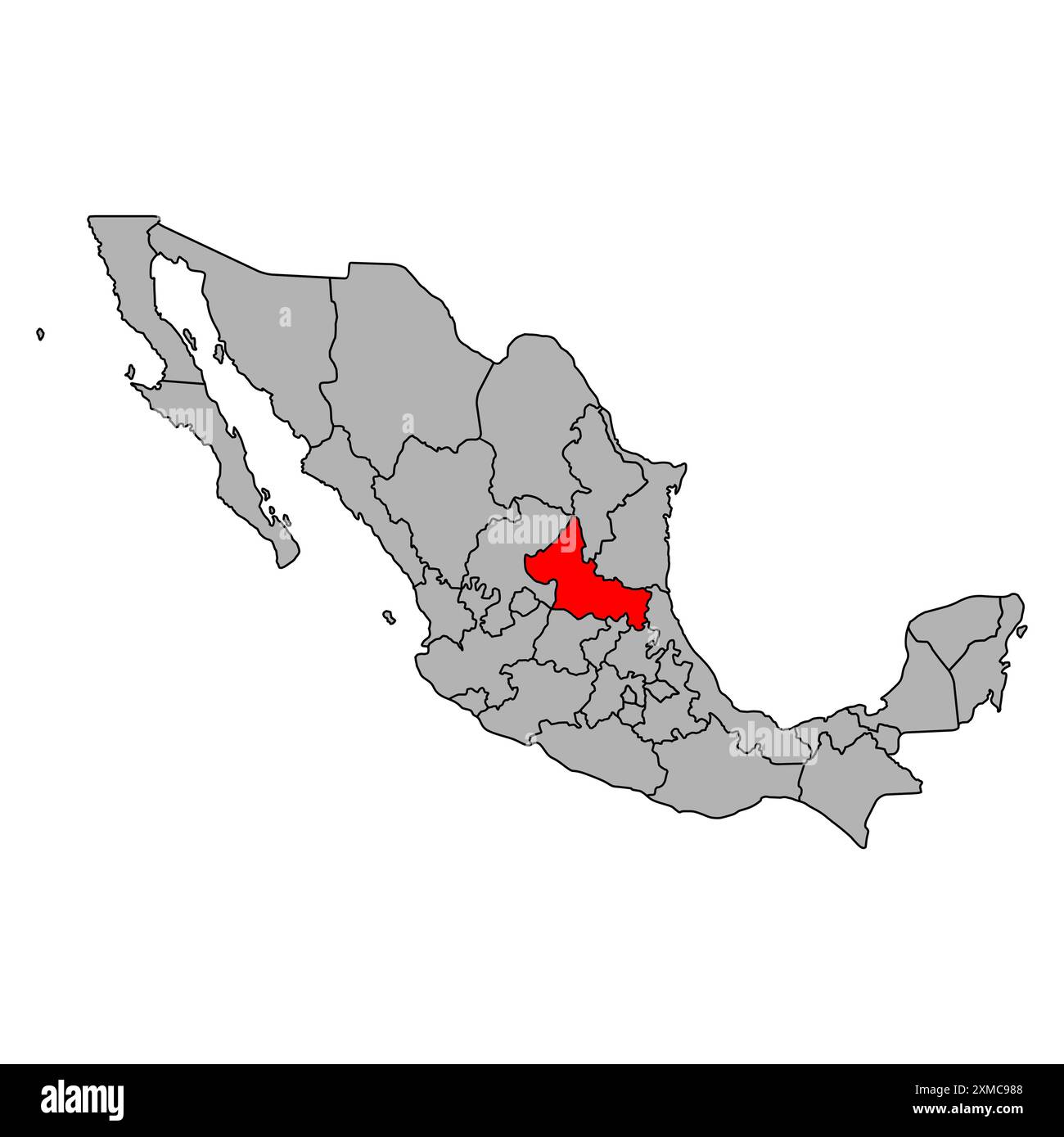 San Luis Potosí of Mexico map shape, travel web concept icon vector ...