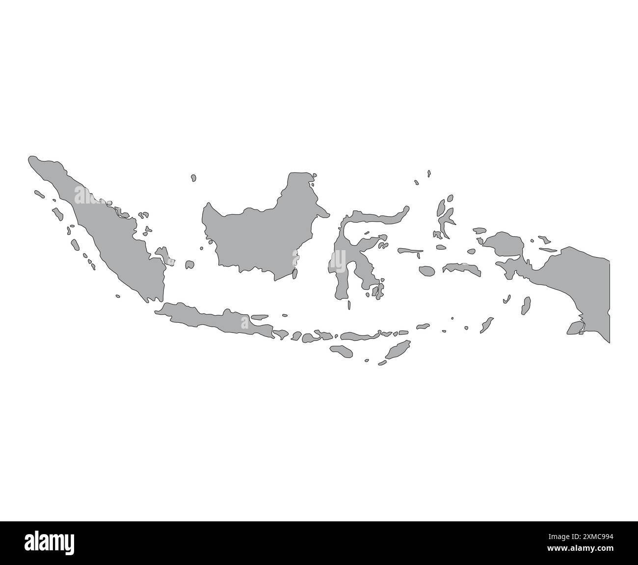 Indonesia detailed map shape, Flat web graphic concept icon symbol ...