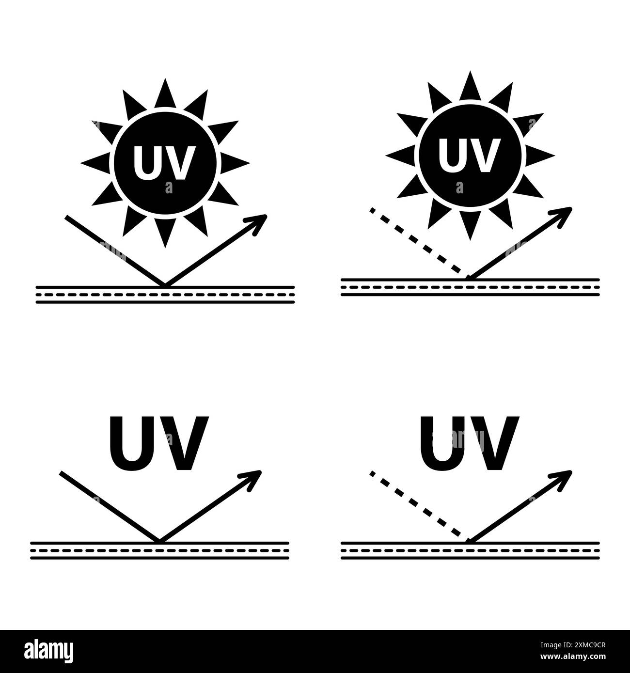 Set of Sun protection factor icon, uv radiation block symbol, sun ...