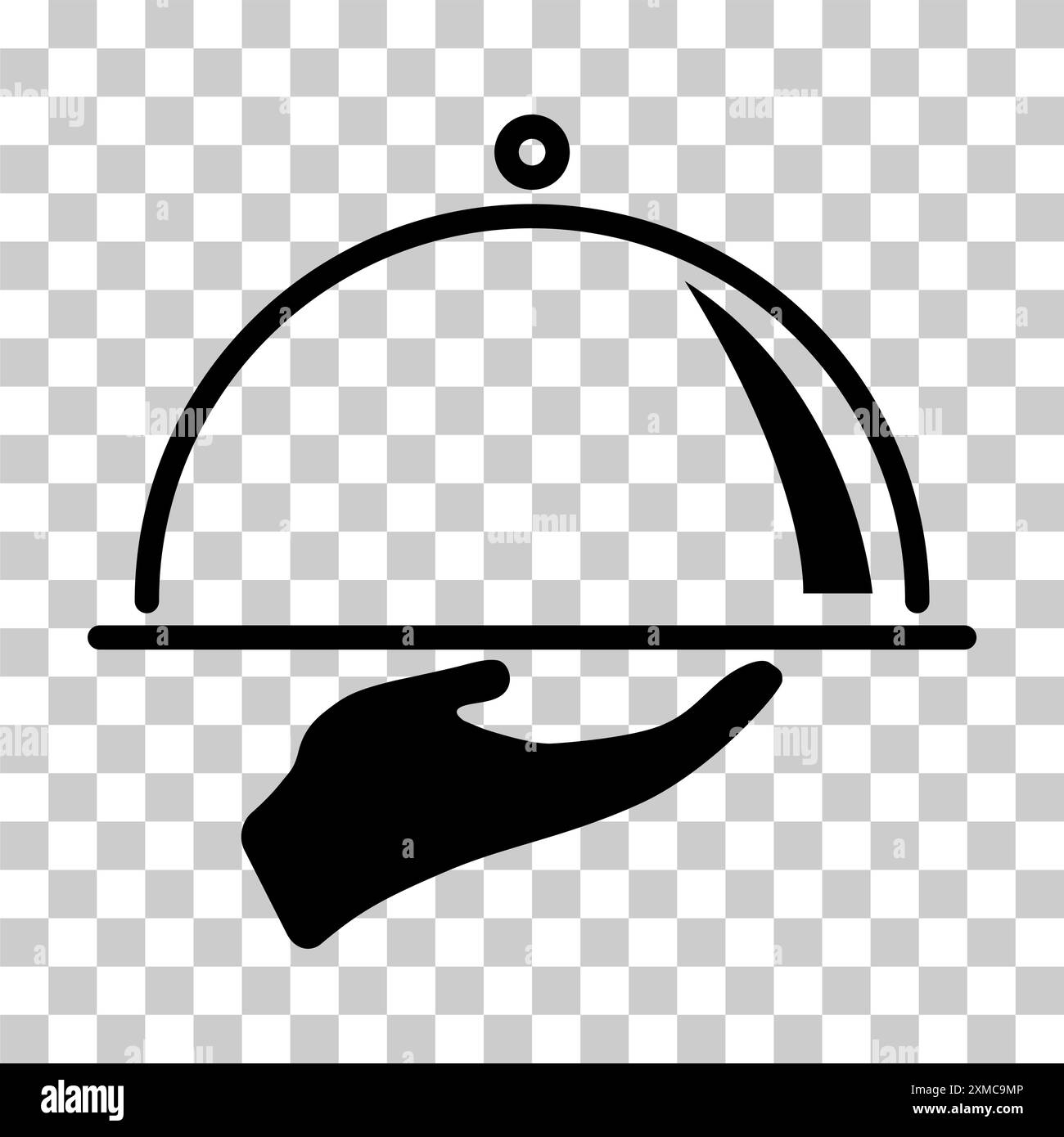 Waiter tray icon, dish menu restaurant web symbol, lunch design vector ...