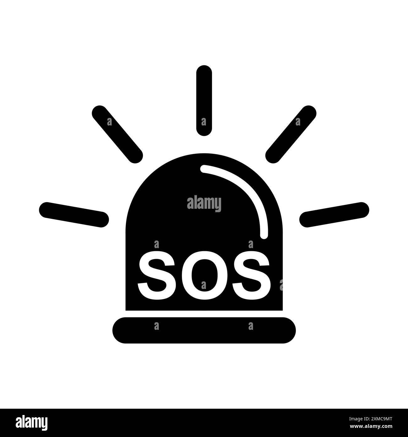 SOS help icon, safety support alert flat design, save vector ...