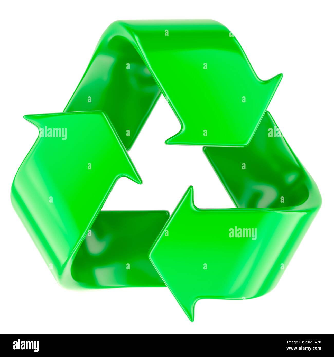 Recycling symbol, 3D rendering isolated on white background Stock Photo ...