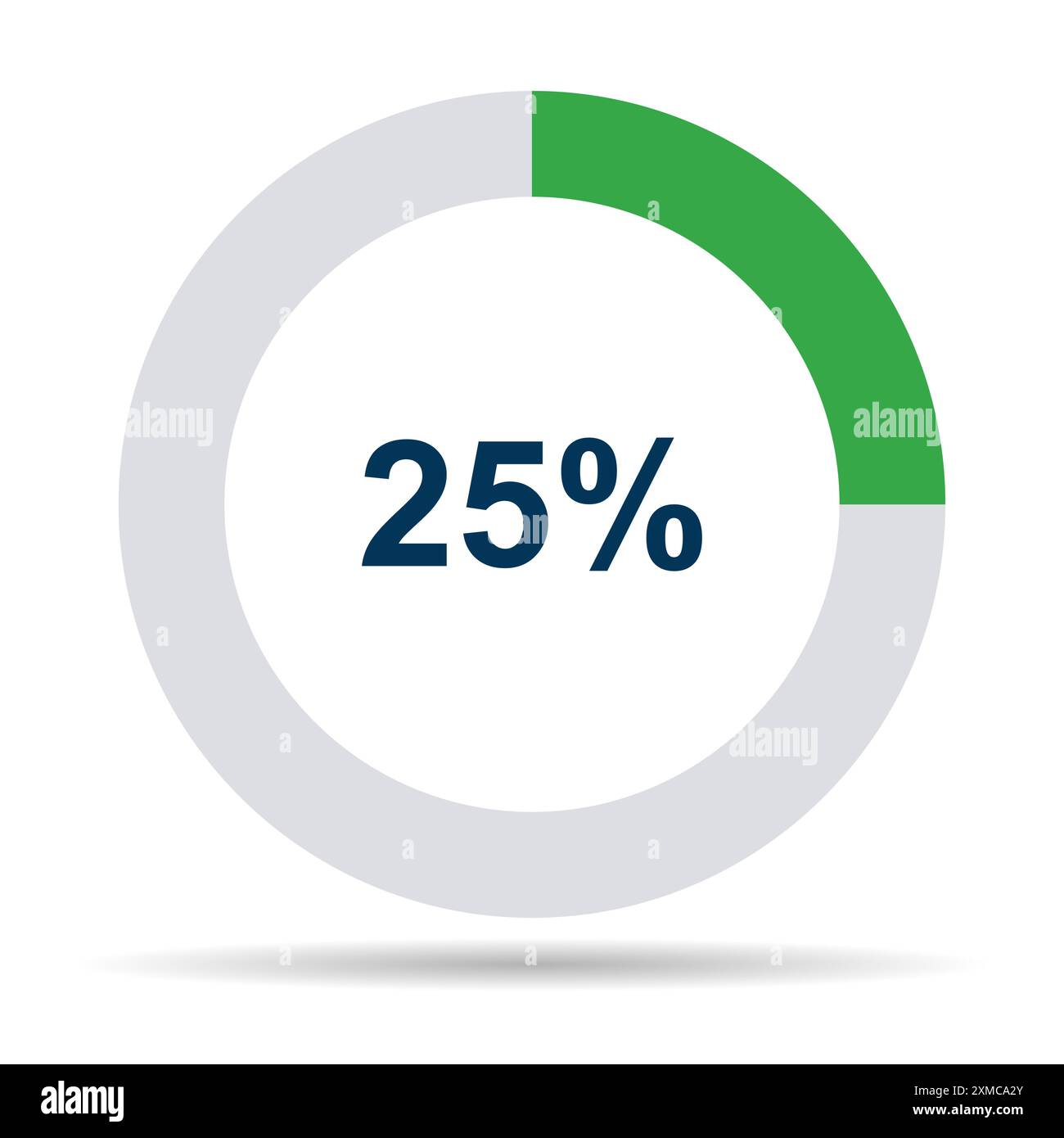 Information round diagram 25 percent shadow icon, infographic pie ...