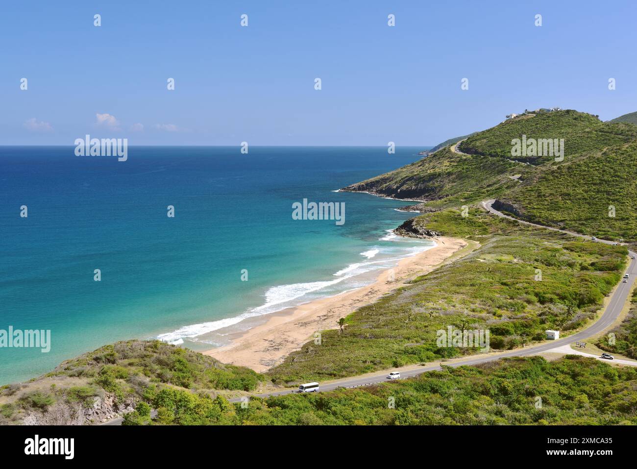 The lovely peaceful beach of North Frigate Bay, St Kitts Stock Photo ...