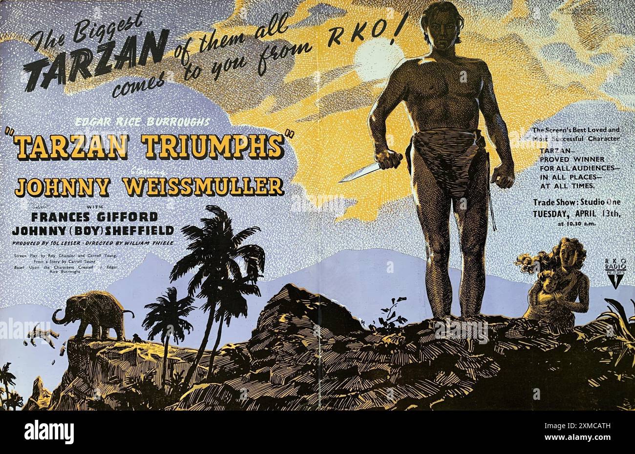 British Trade Ad for JOHNNY WEISSMULLER FRANCES GIFFORD and JOHNNY ...