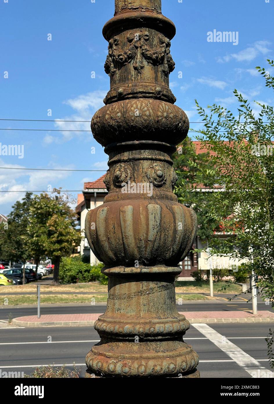 Old rusty weathered street light pole Stock Photo - Alamy