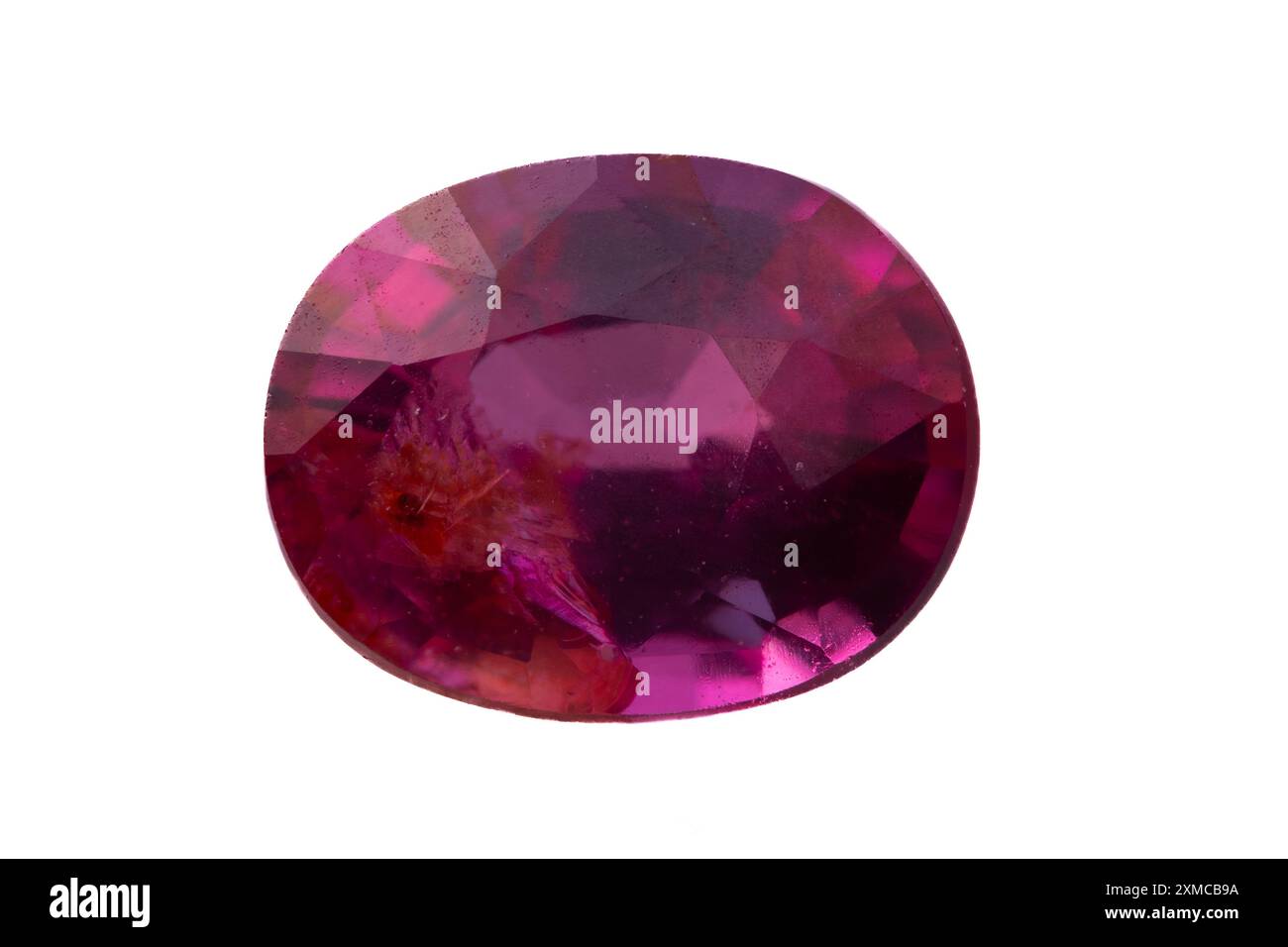 natural pink sapphire gem on isolated white background Stock Photo - Alamy