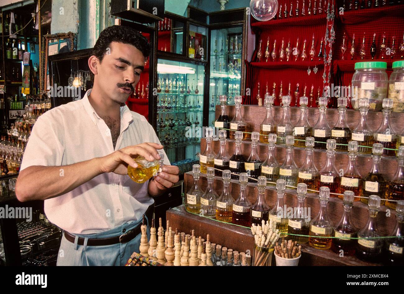 Tunisia. Tunis Medina. Perfume Vendor Stock Photo - Alamy
