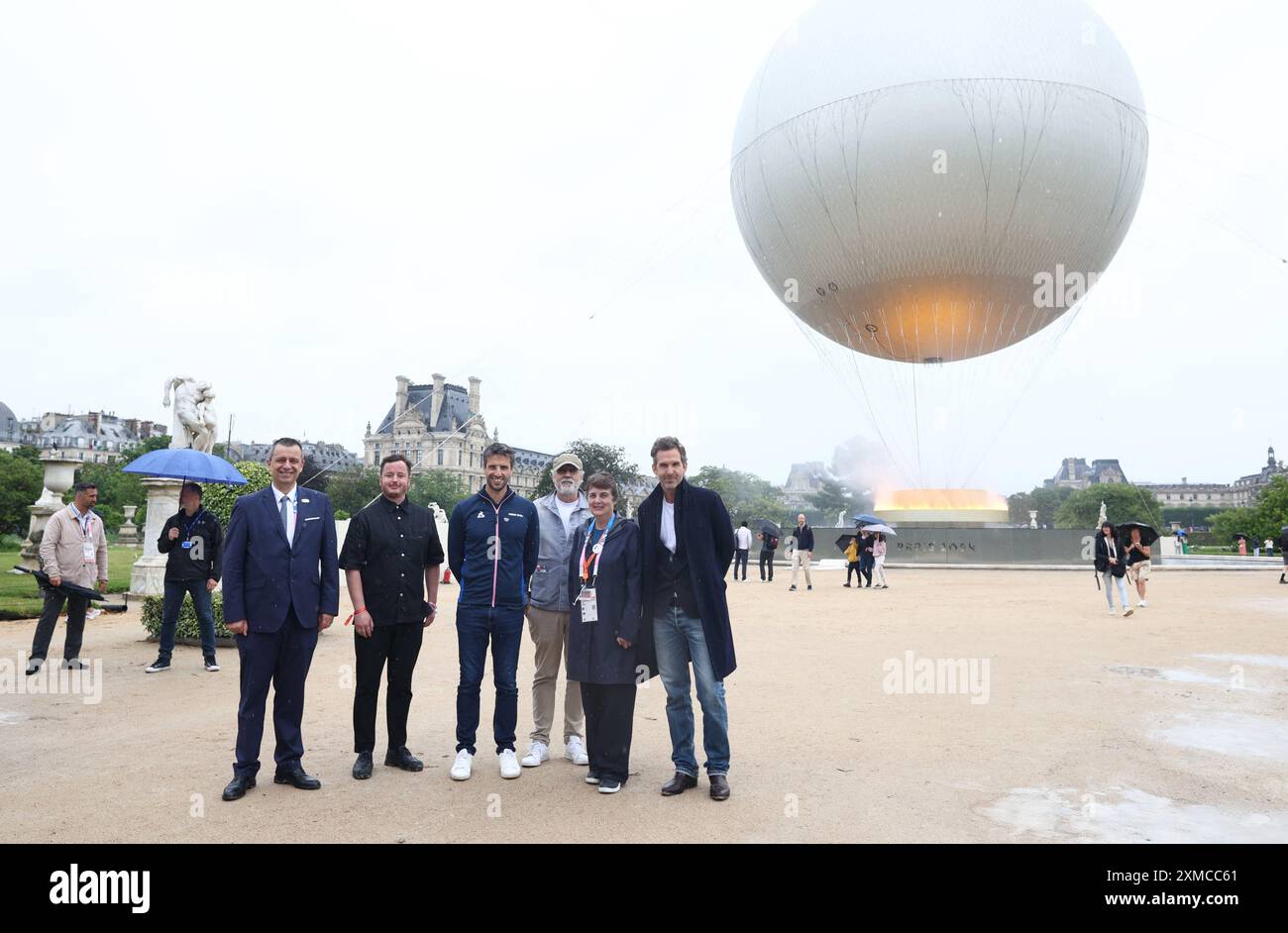 Paris, France. 27th July, 2024. Luc Remont, Tony Estanguet, Thierry ...
