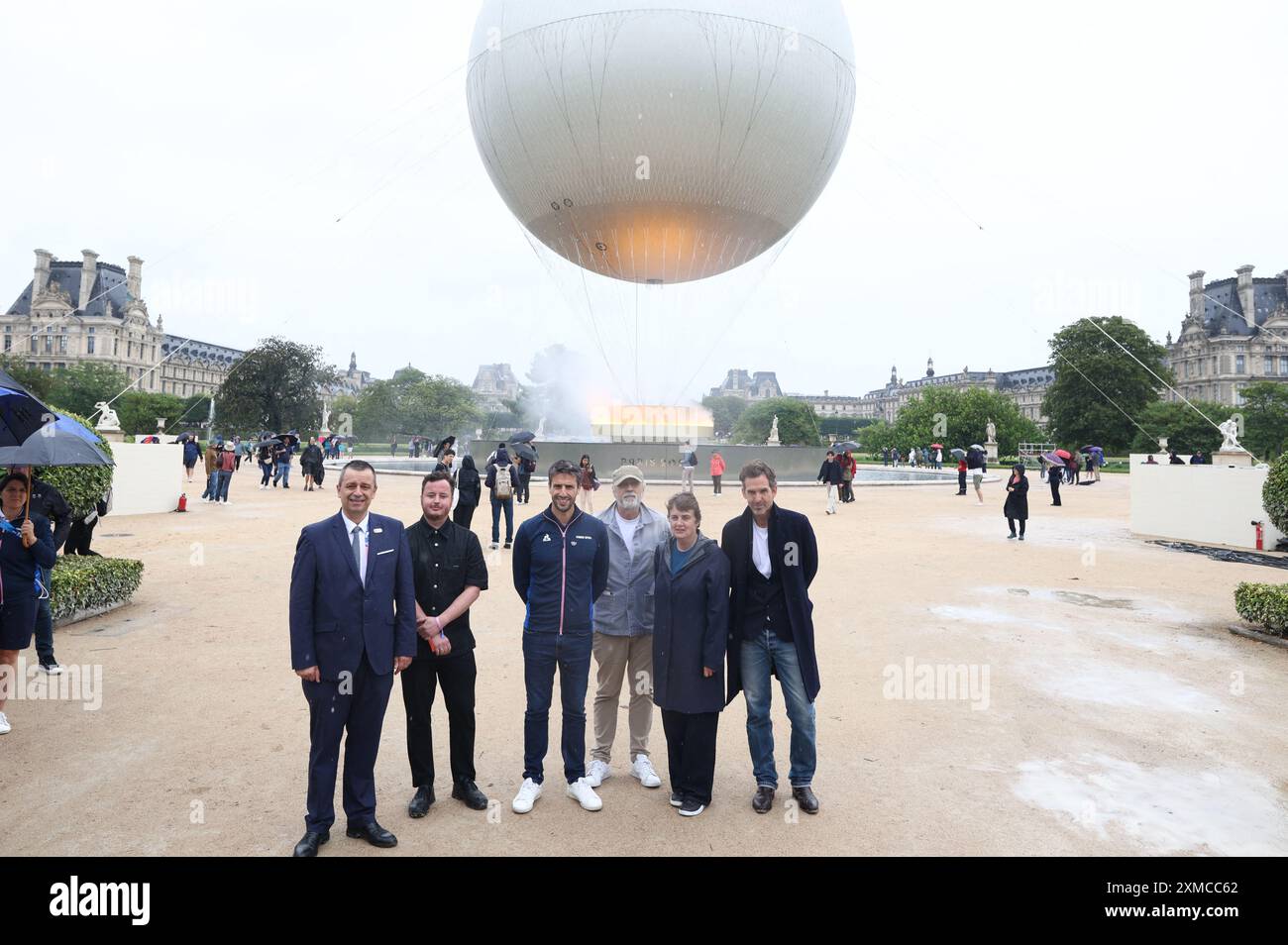 Paris, France. 27th July, 2024. Luc Remont, Tony Estanguet, Thierry ...