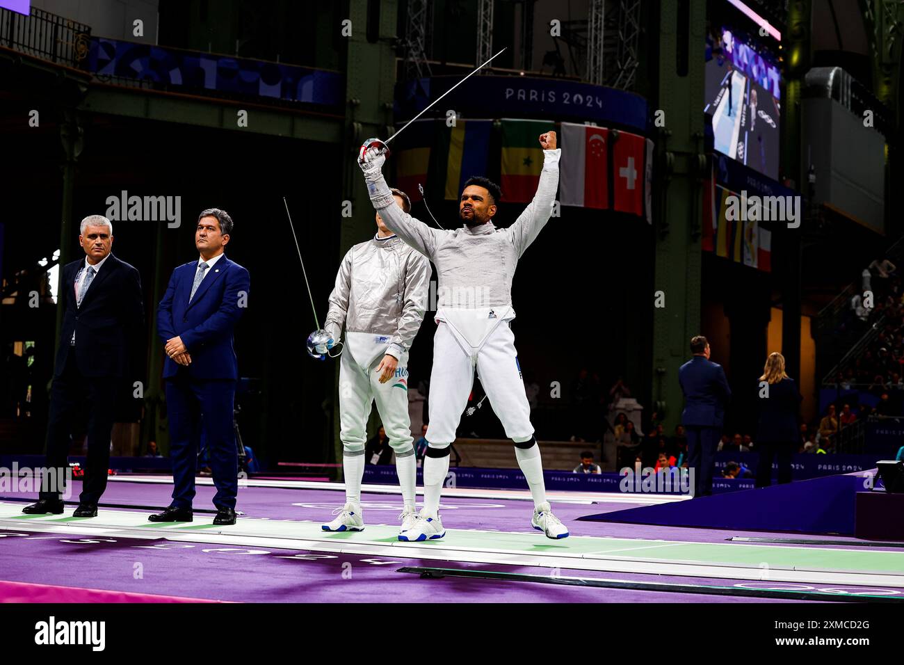 APITHY Bolade of France, SZATMARI Andras of Hungarian, Men's Sabre ...
