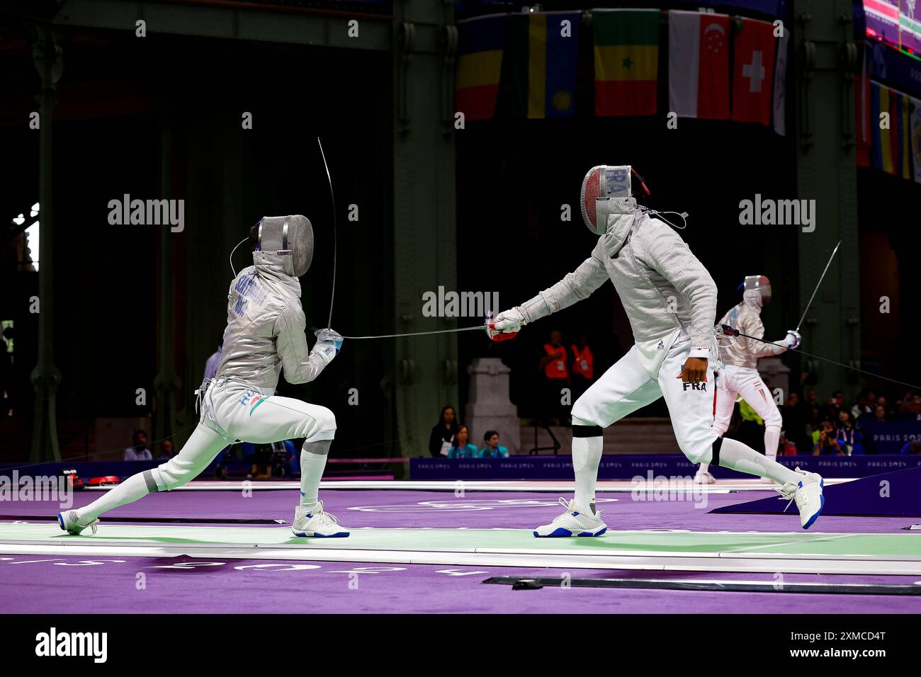 APITHY Bolade of France, SZATMARI Andras of Hungarian, Men's Sabre ...