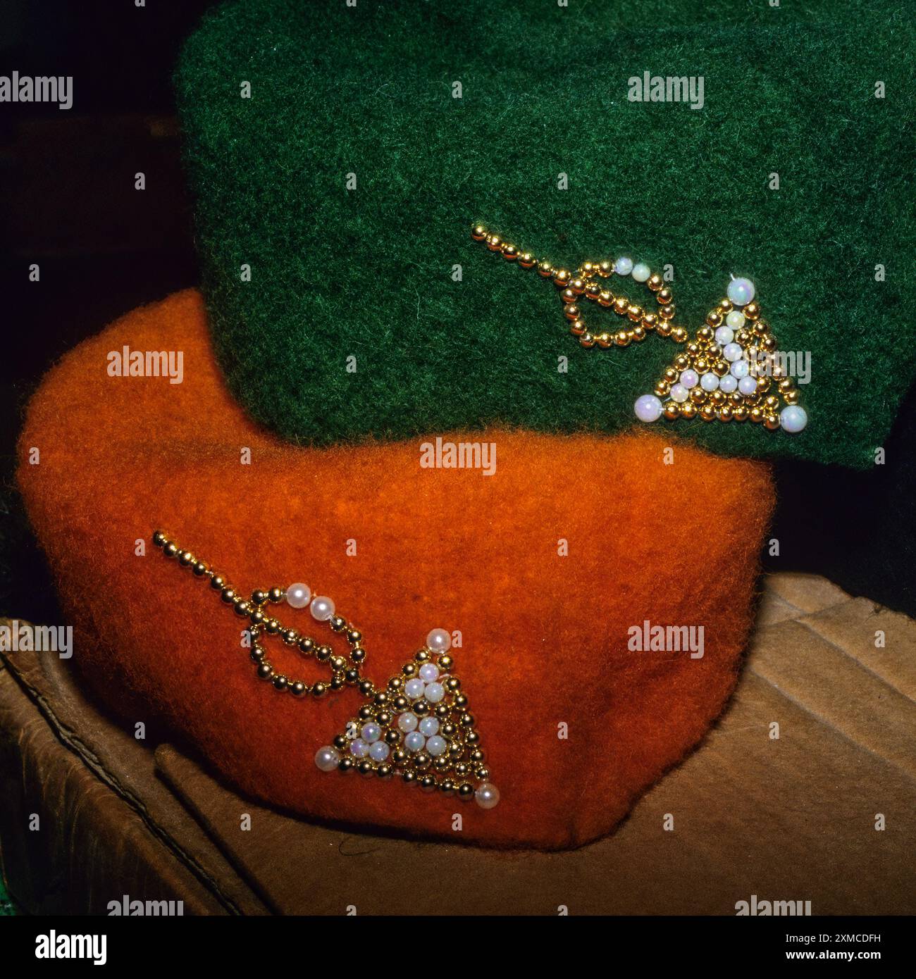 Tunisian Hat, Chechia. Women's Hats, with Decorations Stock Photo - Alamy