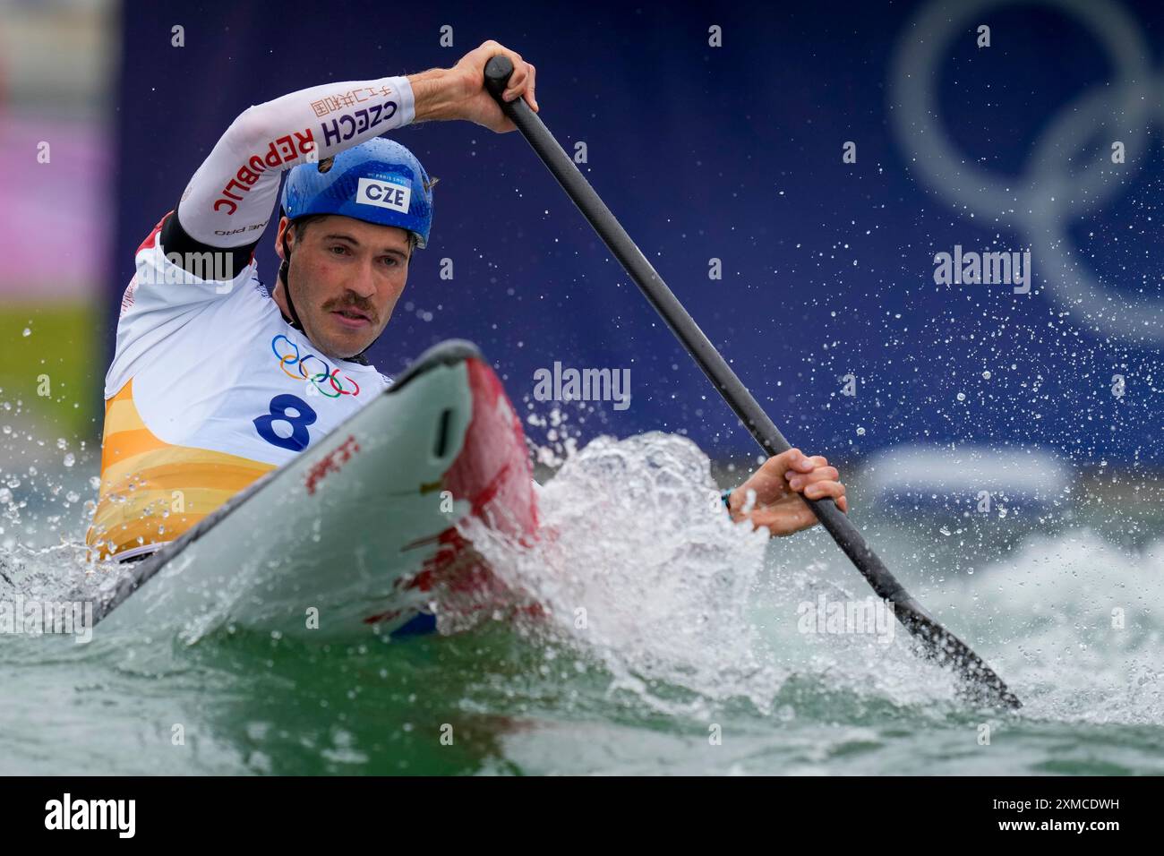 Lukas Rohan of the Czech Republic competes in the men's canoe single ...