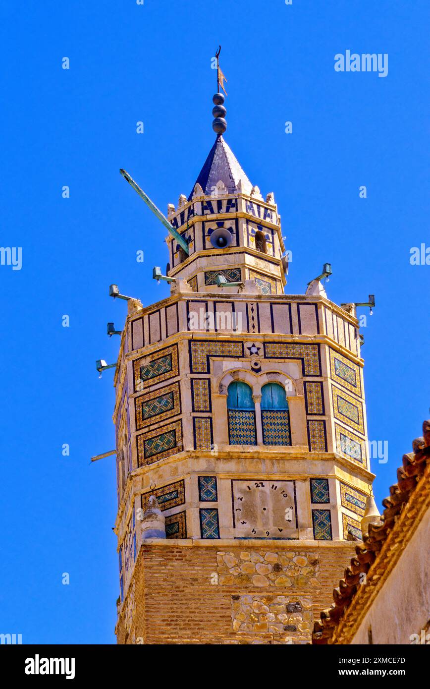 Testour, Tunisia. Octagonal Minaret with a Clock, one of few in Islamic ...
