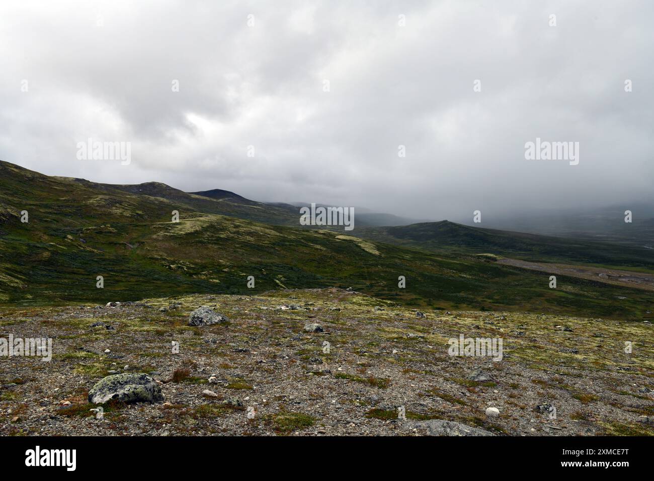 Vast and empty landscape in the mountain region of Norway Stock Photo ...