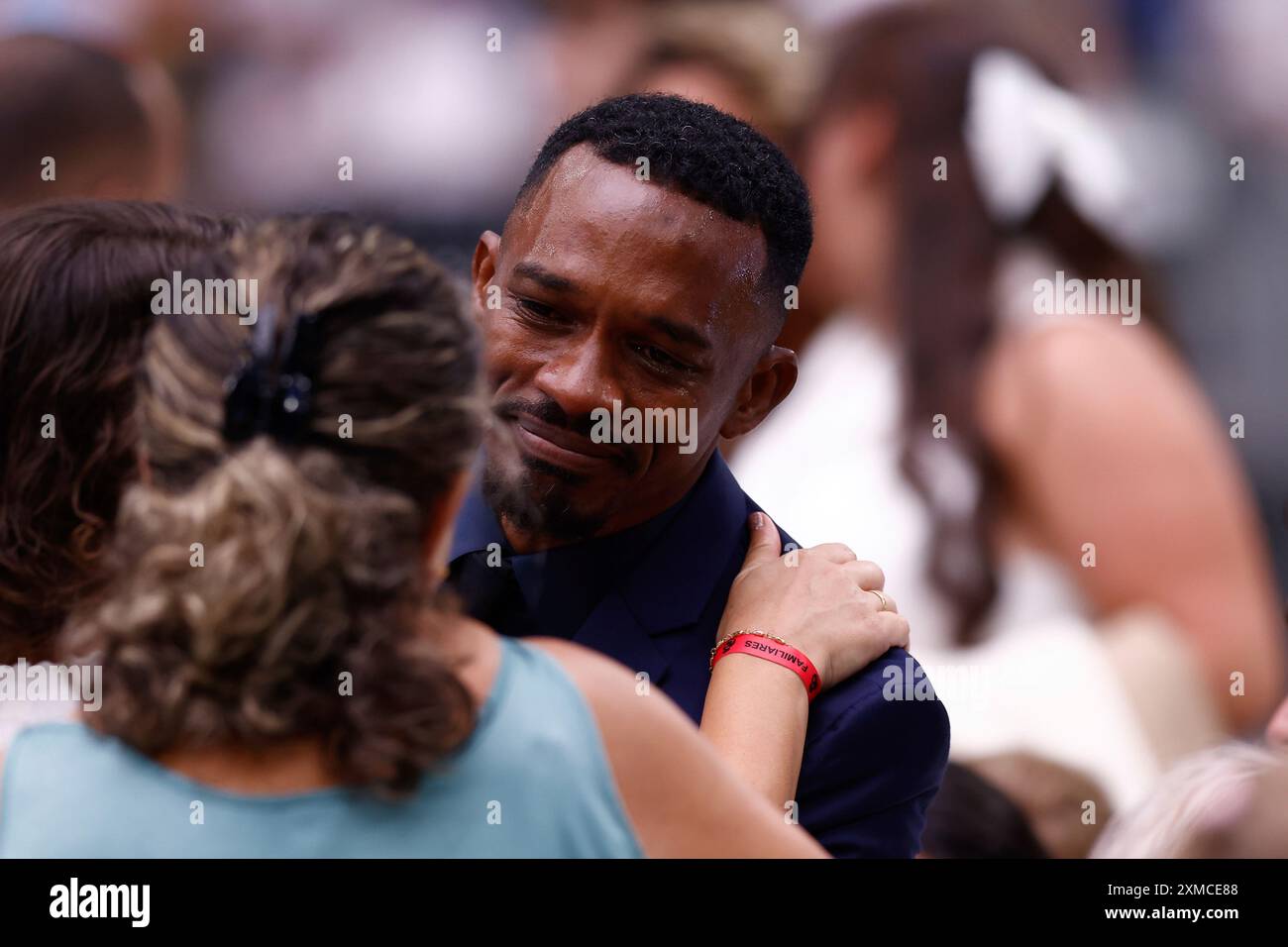 Kendrick Felipe's father reacts during the presentation of Kendrick ...
