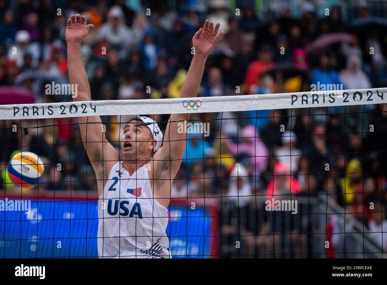 Andrew Benesh of the United States defends during the men's pool D ...