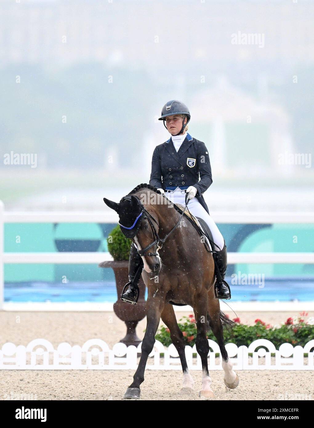 Paris, France. 27th July, 2024. Sanna Siltakorpi of Finland rides Bofey ...