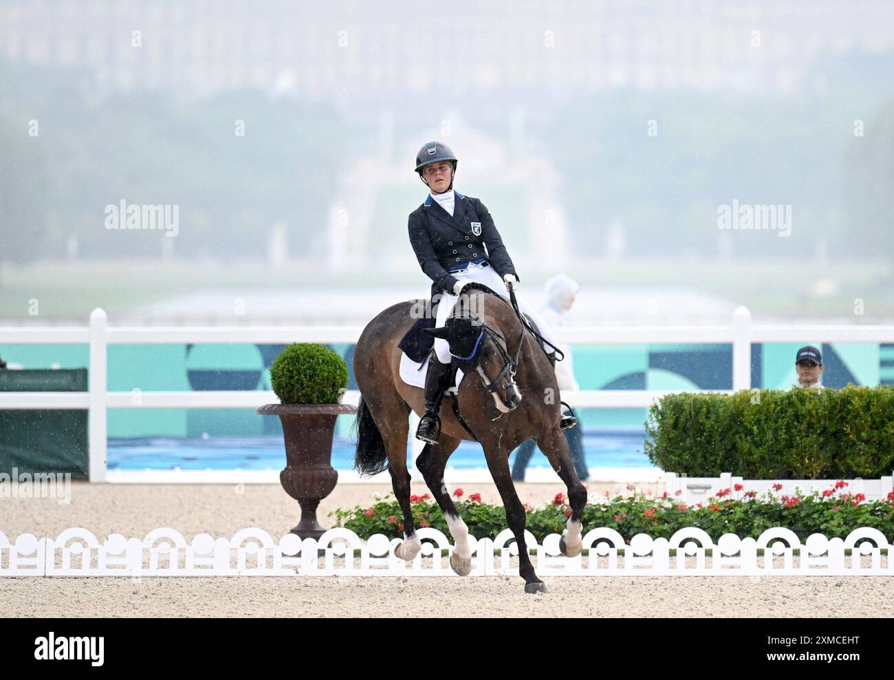 Paris, France. 27th July, 2024. Sanna Siltakorpi of Finland rides Bofey ...