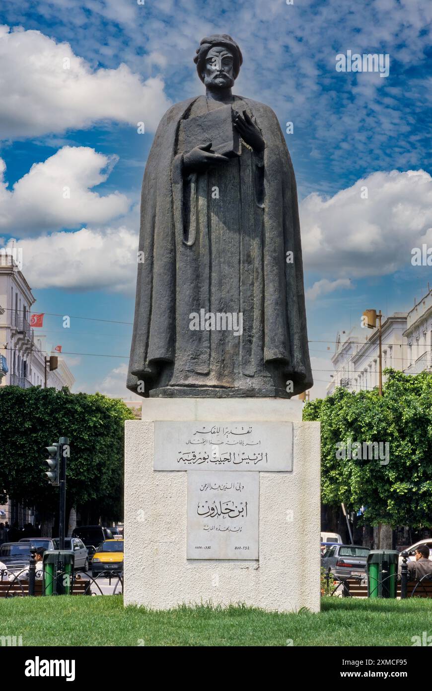 Tunis, Tunisia. Statue of Ibn Khaldun, Tunisian Historian and ...