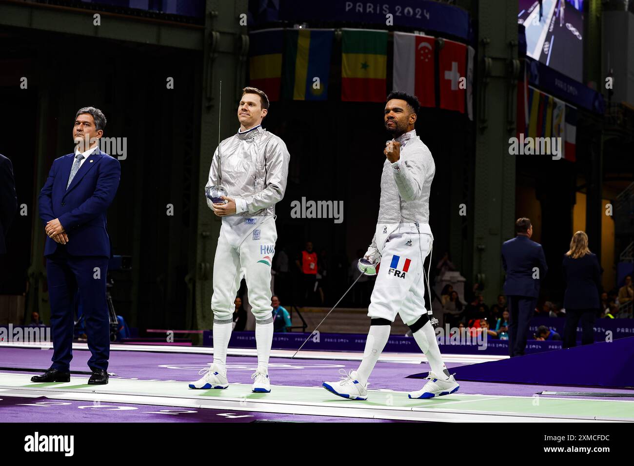 APITHY Bolade of France, SZATMARI Andras of Hungarian, Men's Sabre ...