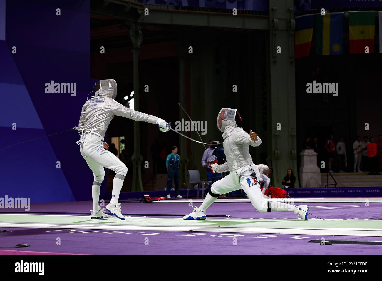 APITHY Bolade of France, SZATMARI Andras of Hungarian, Men's Sabre ...