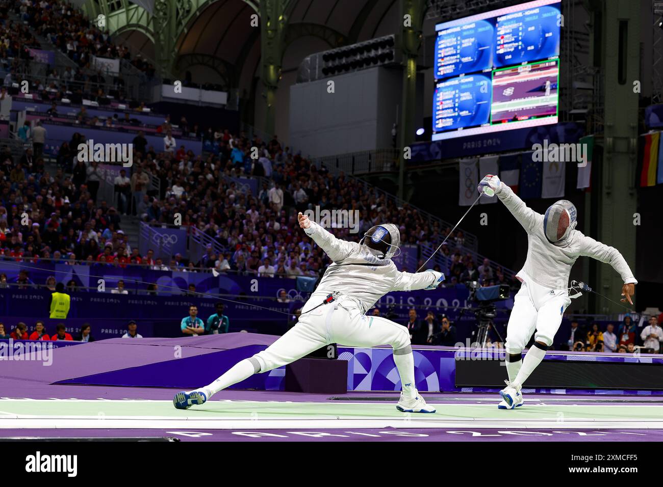 APITHY Bolade of France, SZATMARI Andras of Hungarian, Men's Sabre ...