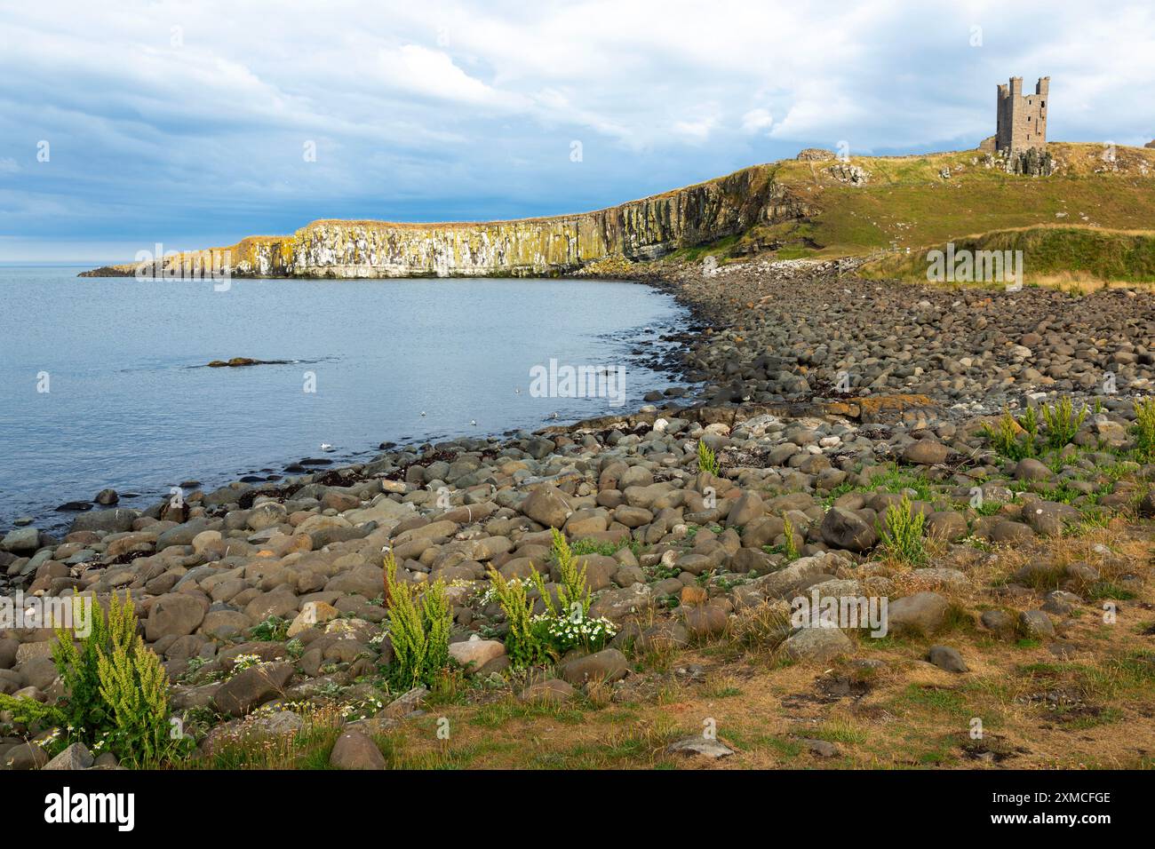 Embleton Bay and Dunstanburgh Castle Northumberland UK Stock Photo - Alamy