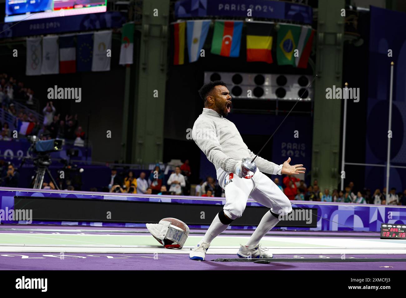 APITHY Bolade of France, SZATMARI Andras of Hungarian, Men's Sabre ...