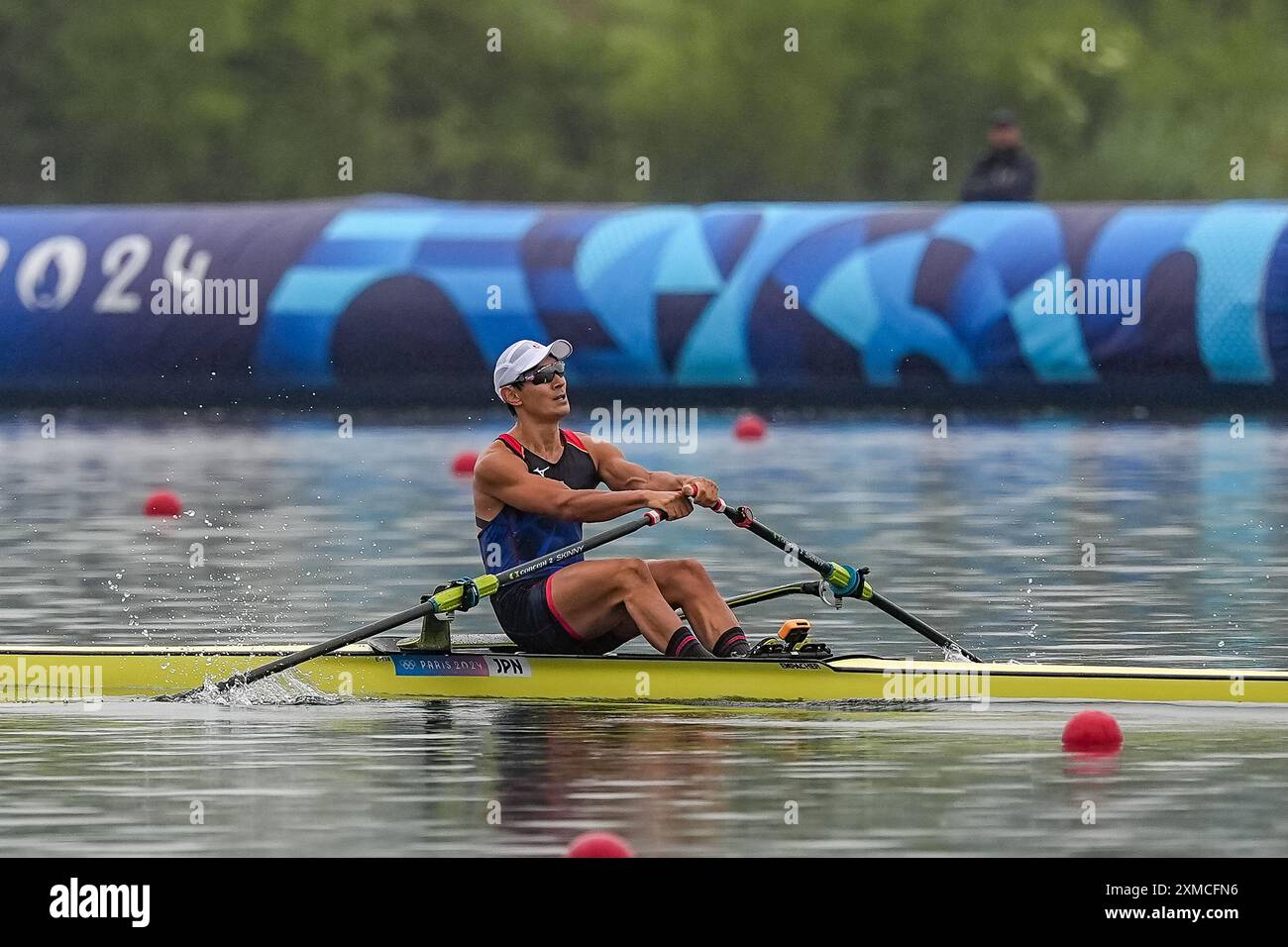 Ryuta Arakawa of Japan, Rowing, Men's Single Sculls Heats, during the ...