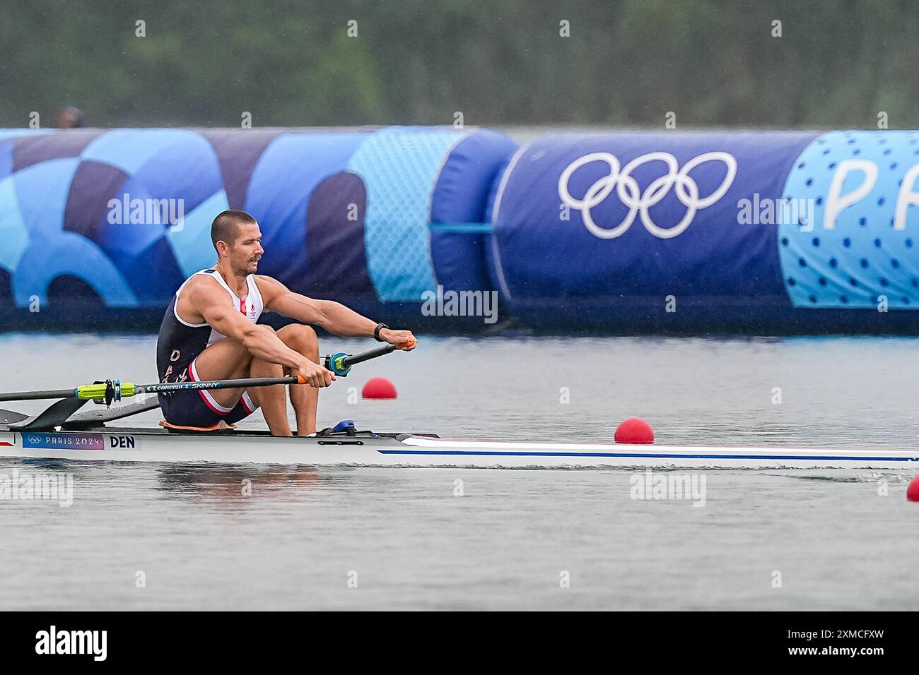 Sverri Nielsen of Denmark, Rowing, Men's Single Sculls Heats, during ...