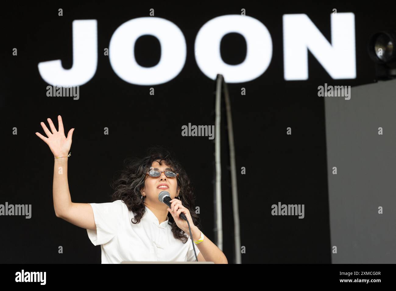 London, UK. Saturday July 27th, 2024. Maltese singer Yasmin Kuymizakis ...