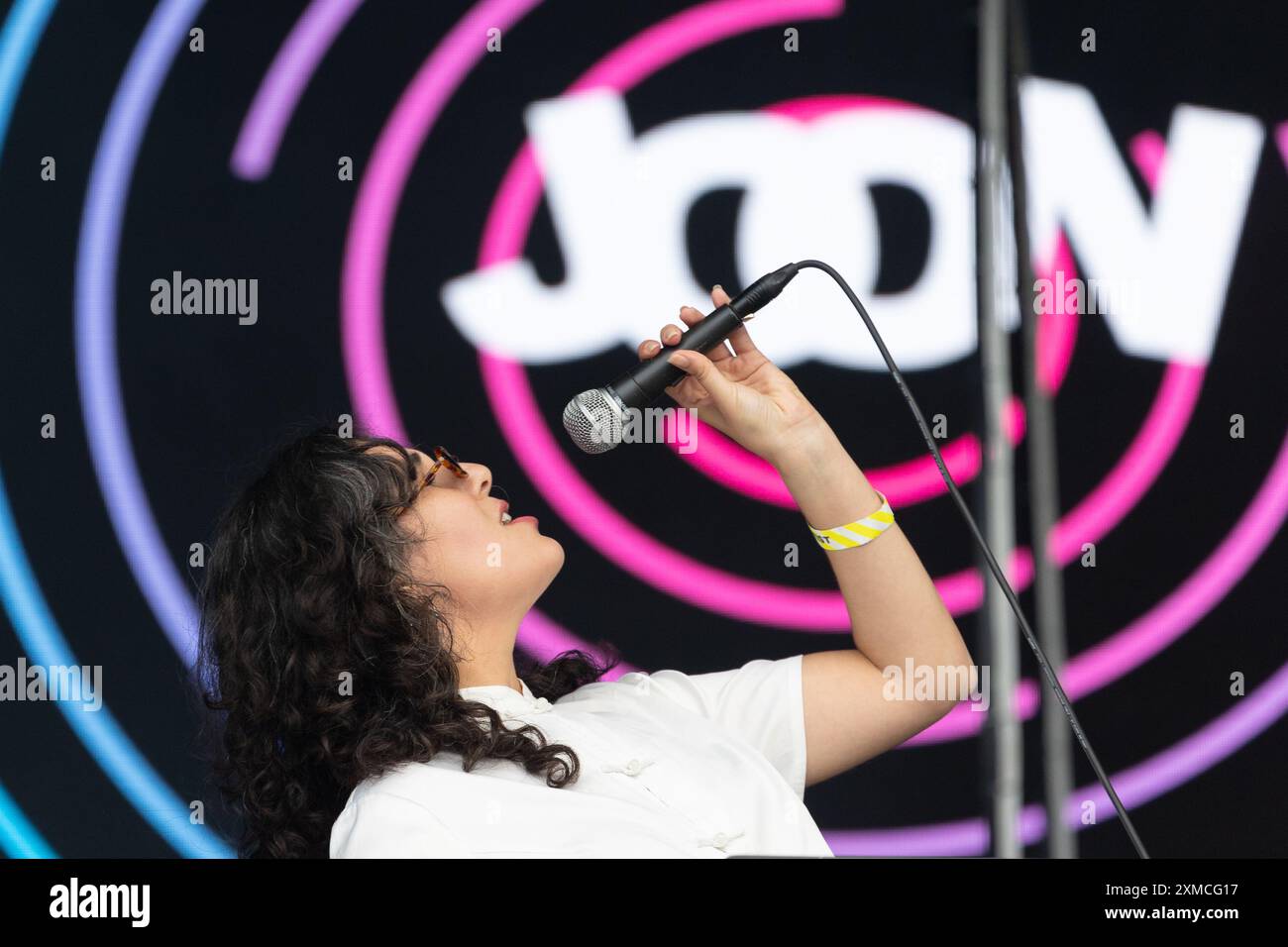 London, UK. Saturday July 27th, 2024. Maltese singer Yasmin Kuymizakis ...