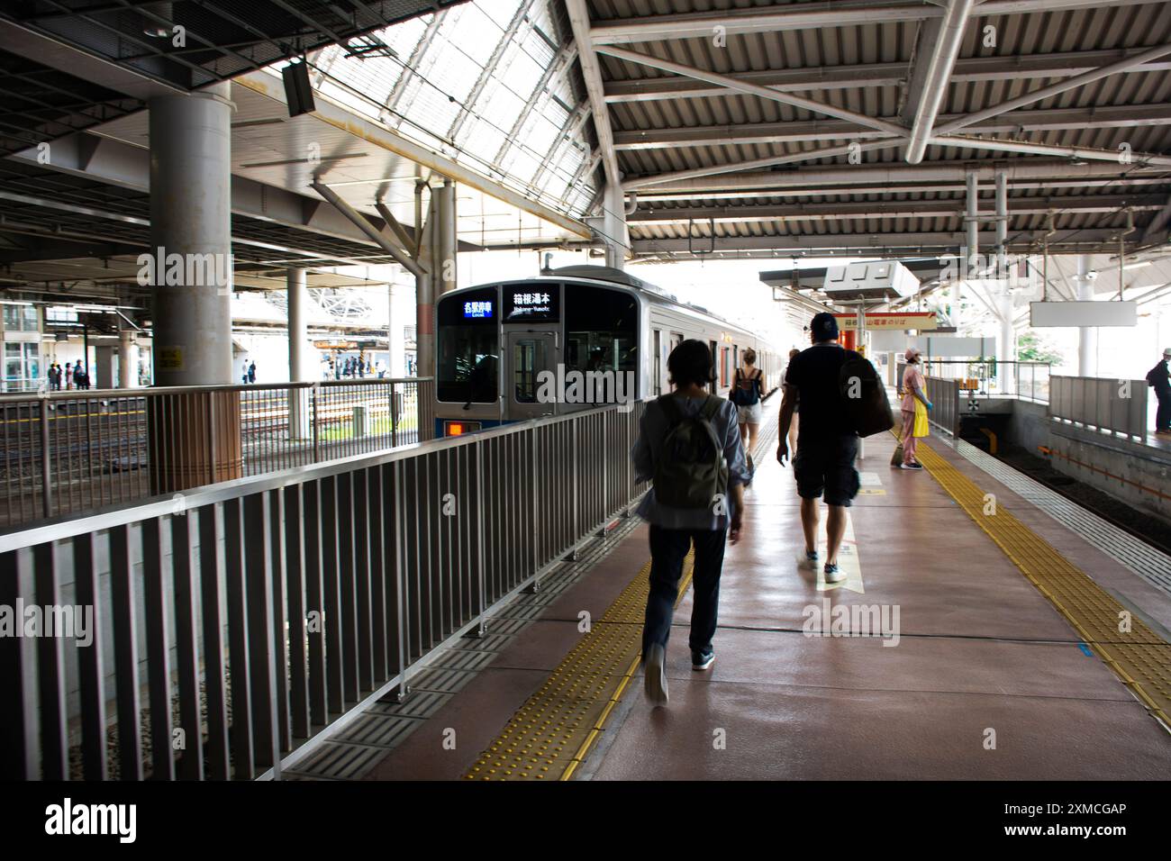 Hakone Tozan Line Train local express in Odawara Station for japanese ...